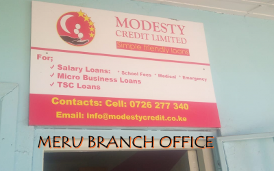 MODESTY CREDIT LIMITED – Standing in your financial gap